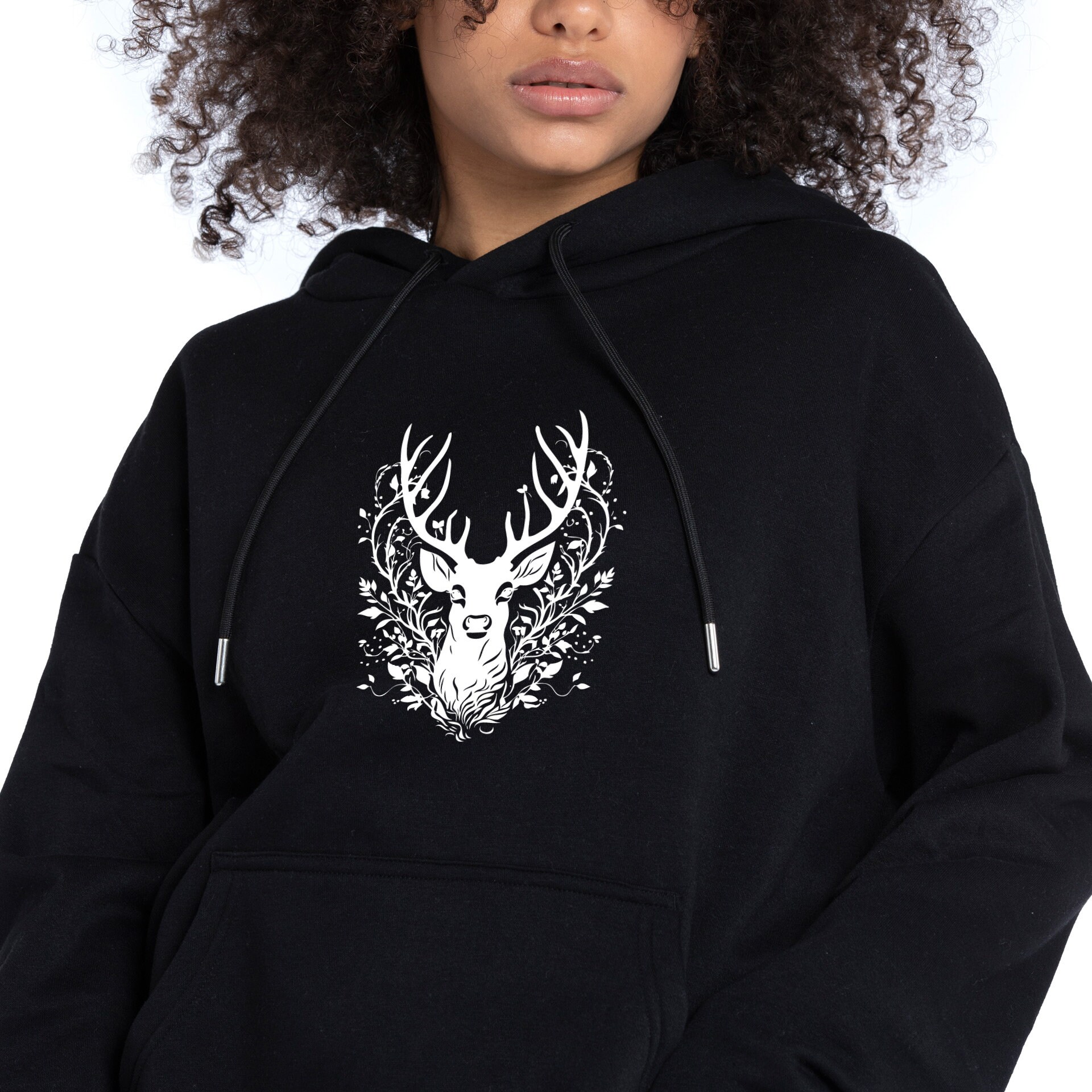 Deer Head Silhouette, Stag Shape SVG, Pdf, Dxf, Png, Deer Face Clipart ...