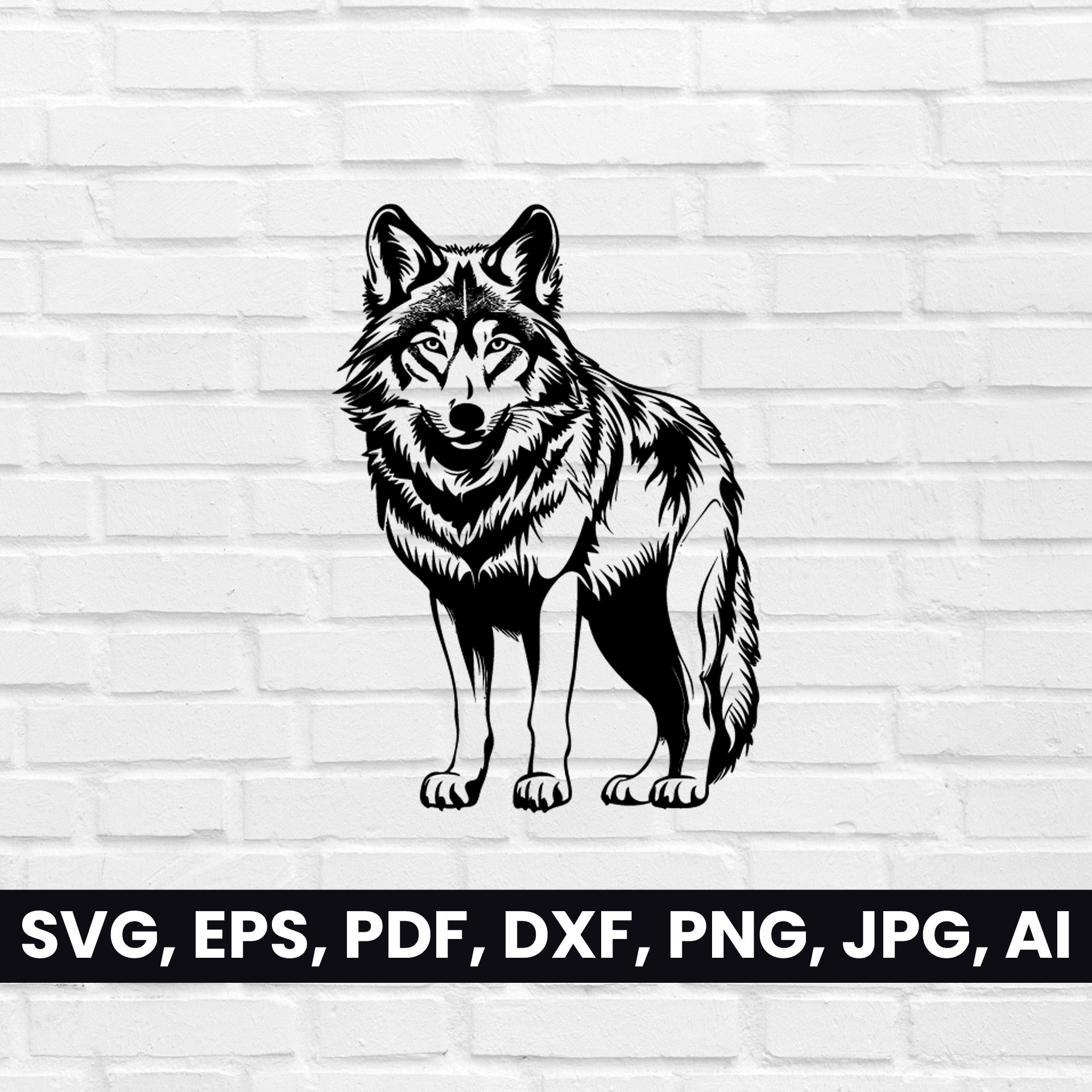 Wolf Silhouette Wolf Walking SVG Pdf Dxf Png Wolf Body - Etsy