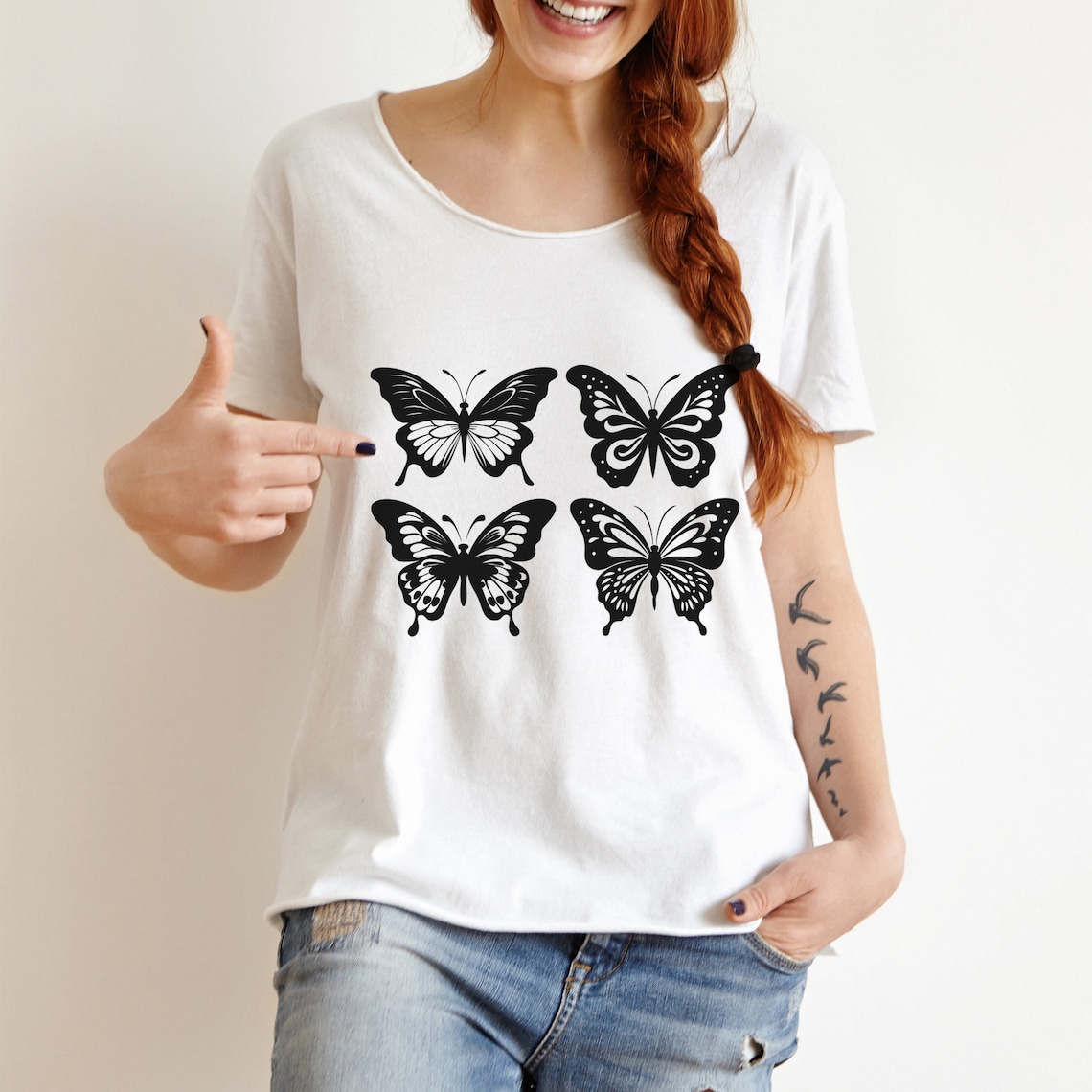 Butterfly Bundle Silhouette Pack Butterfly Shape SVG Pdf - Etsy