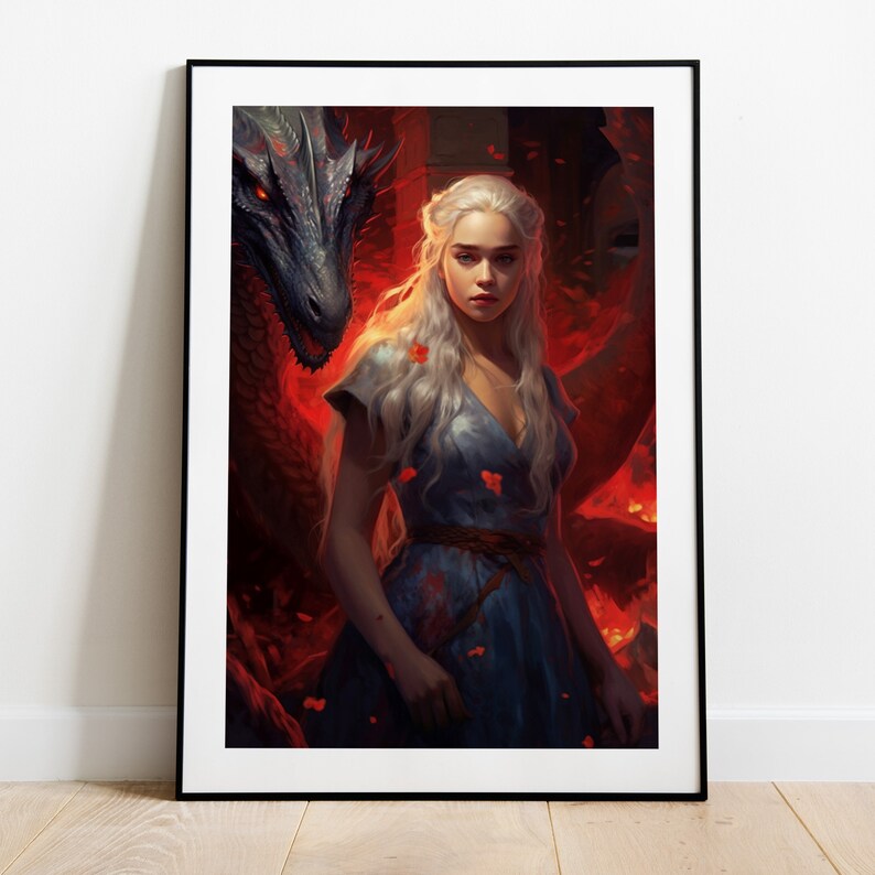 Daenerys Targaryen Game of Thrones Digital Got Wall Art Print Digital ...