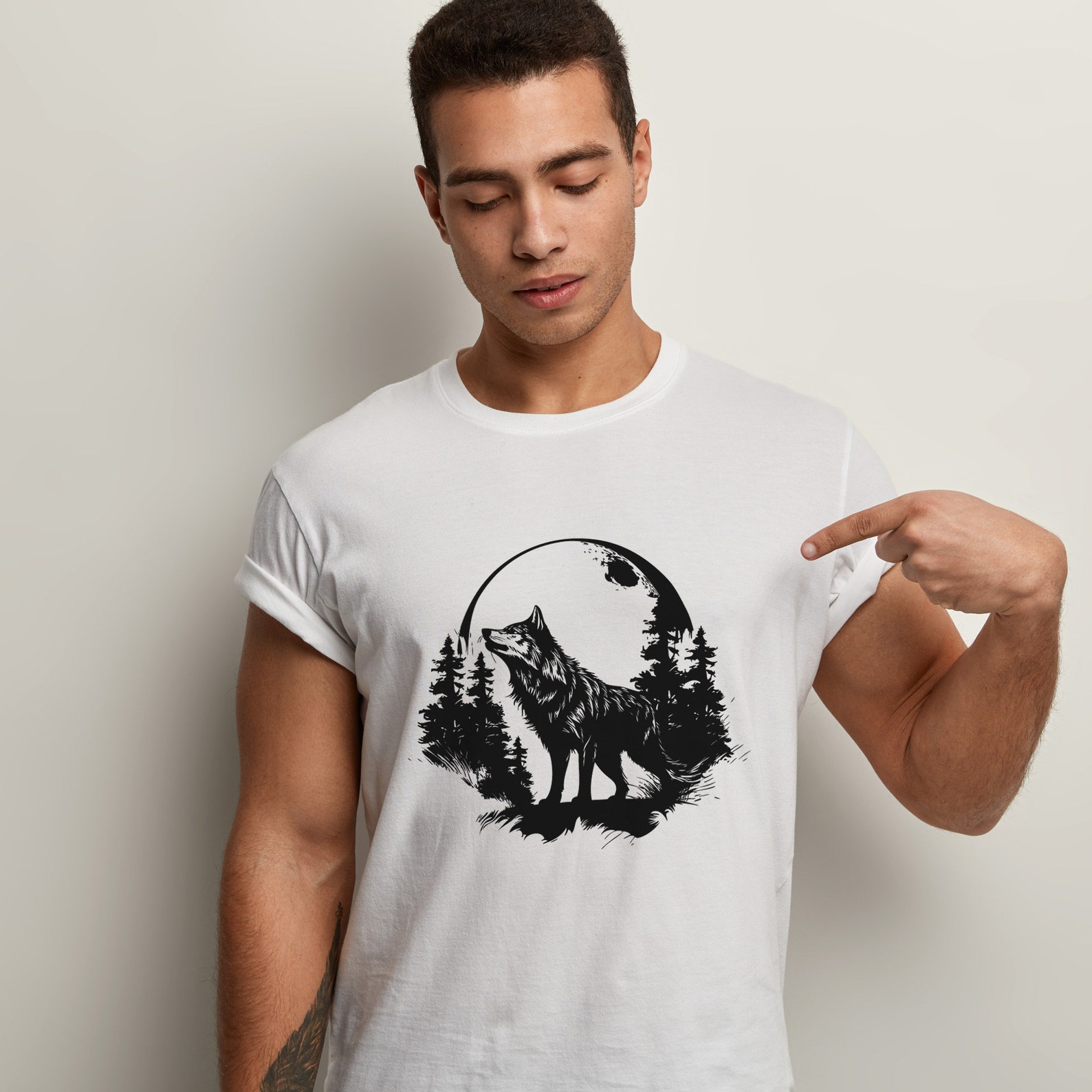 Howling Wolf Silhouette Wolf SVG Pdf Dxf Png Wolf - Etsy
