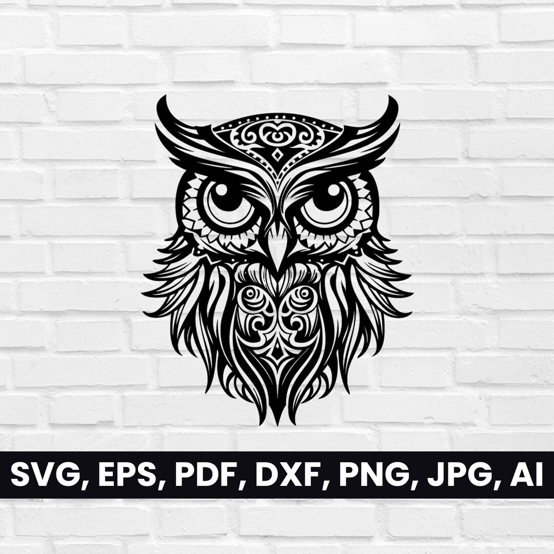 Eule Silhouette Eule Vektor SVG Pdf Dxf Png Eule Körper - Etsy.de