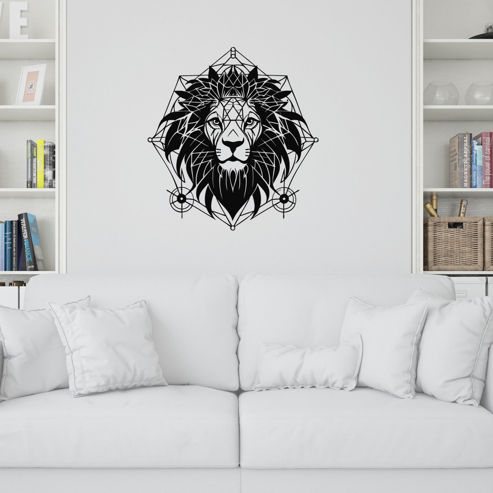 Lion Face Shaman Silhouette SVG Pdf Dxf Png Lion Clipart - Etsy