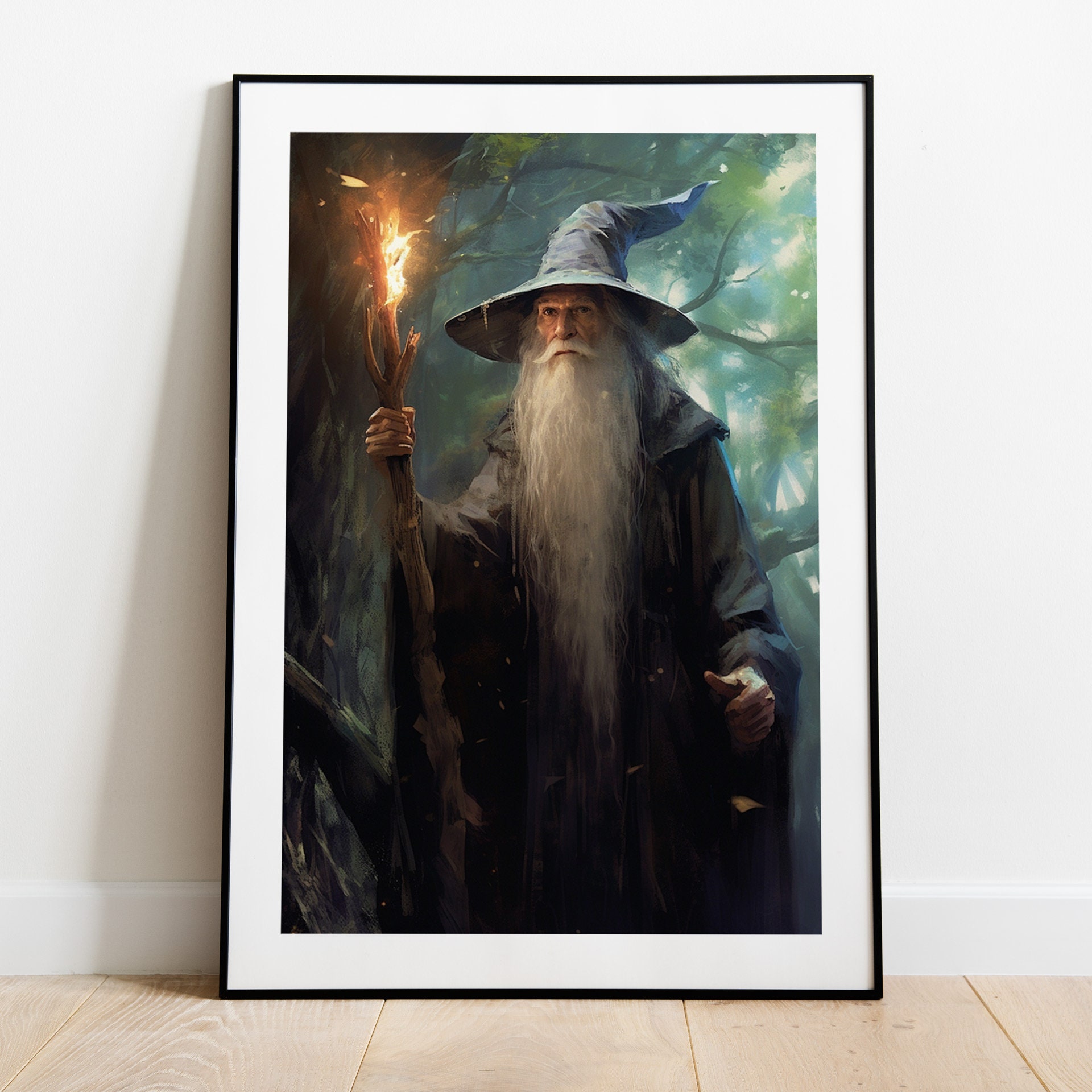 NEW! Gandalf Lord of the Rings Digital | Lotr Wall Art Print | Digital ...