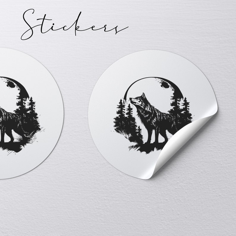 Howling Wolf Silhouette Wolf SVG Pdf Dxf Png Wolf - Etsy