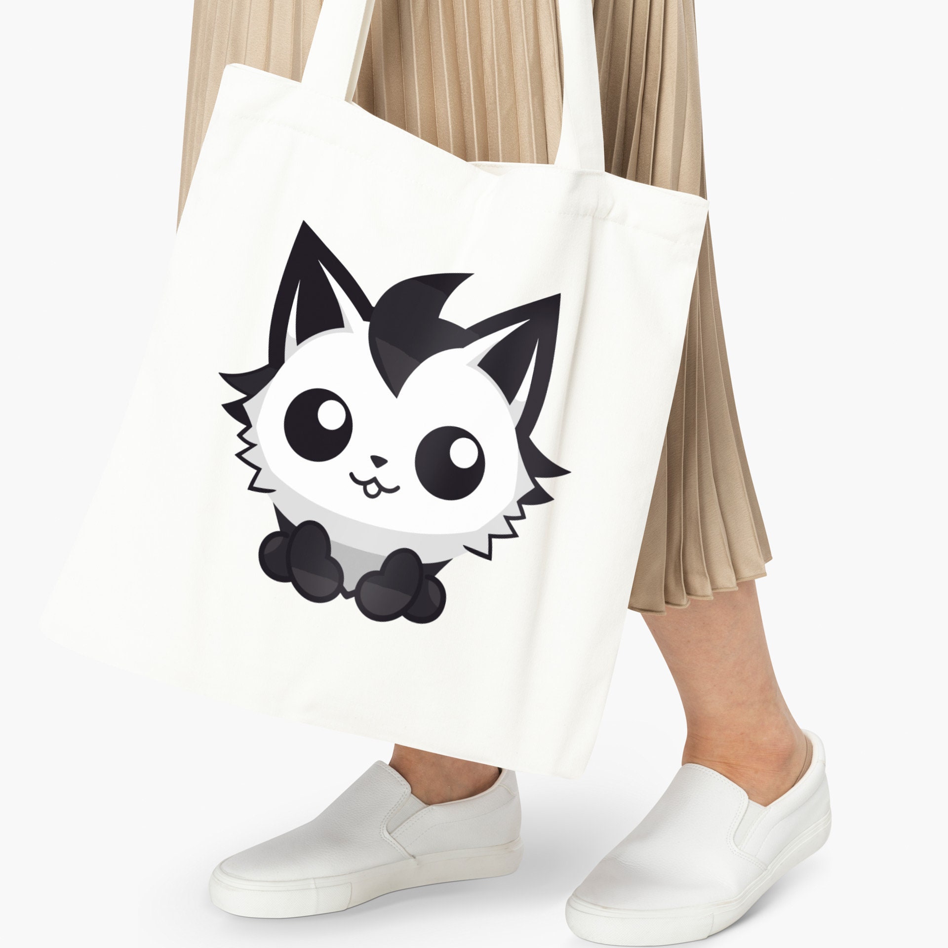 Cute Chibi Cat Silhouette Baby Kawaii Cat Illustration SVG - Etsy