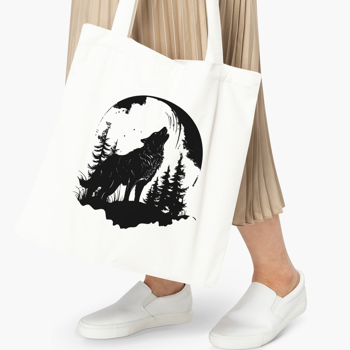 Howling Wolf Silhouette Wolf SVG Pdf Dxf Png Wolf - Etsy