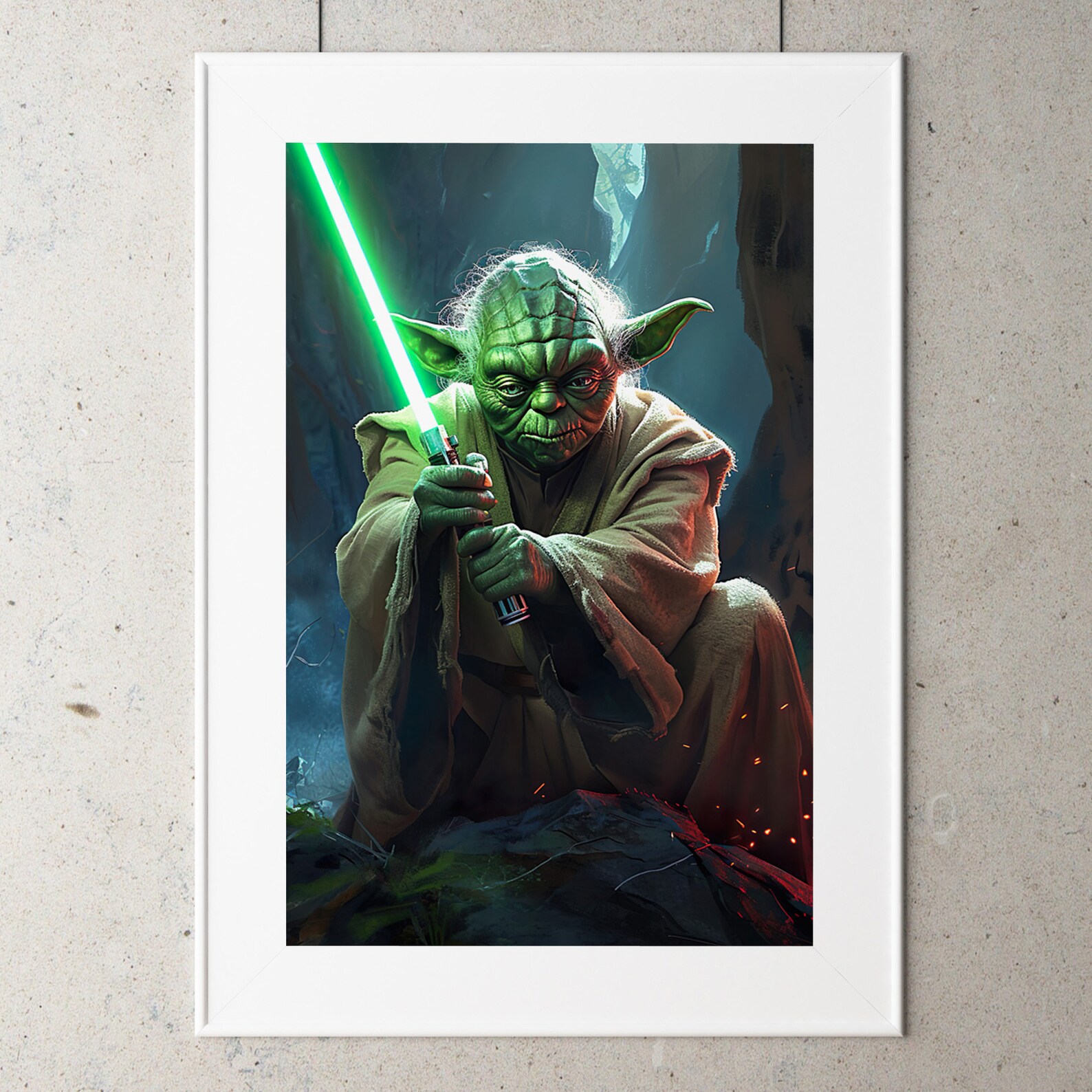 Yoda Star Wars Jedi Master Digital Star Wars Wall Art Print Digital ...