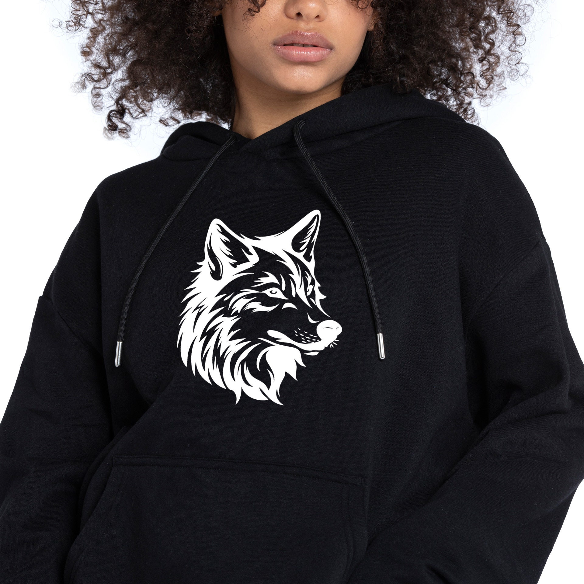 Silueta de cabeza de lobo cara de lobo SVG Pdf Dxf Png - Etsy México