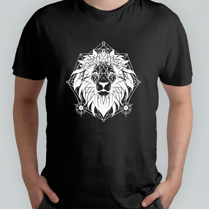 Lion Face Shaman Silhouette SVG Pdf Dxf Png Lion Clipart - Etsy