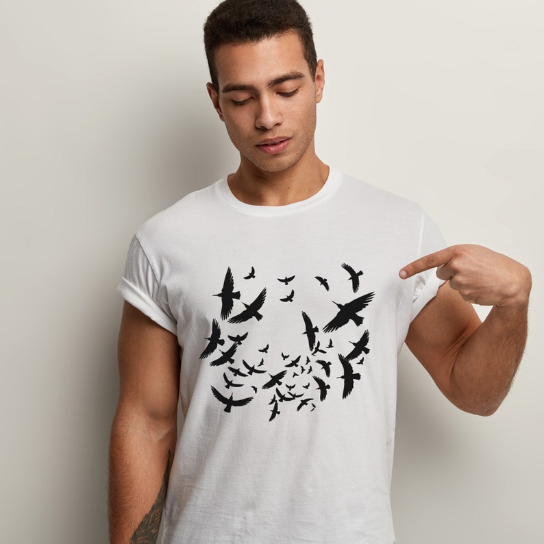 Birds Flying Silhouette, Bird SVG, Pdf, Dxf, Png, Soaring Birds Clipart ...