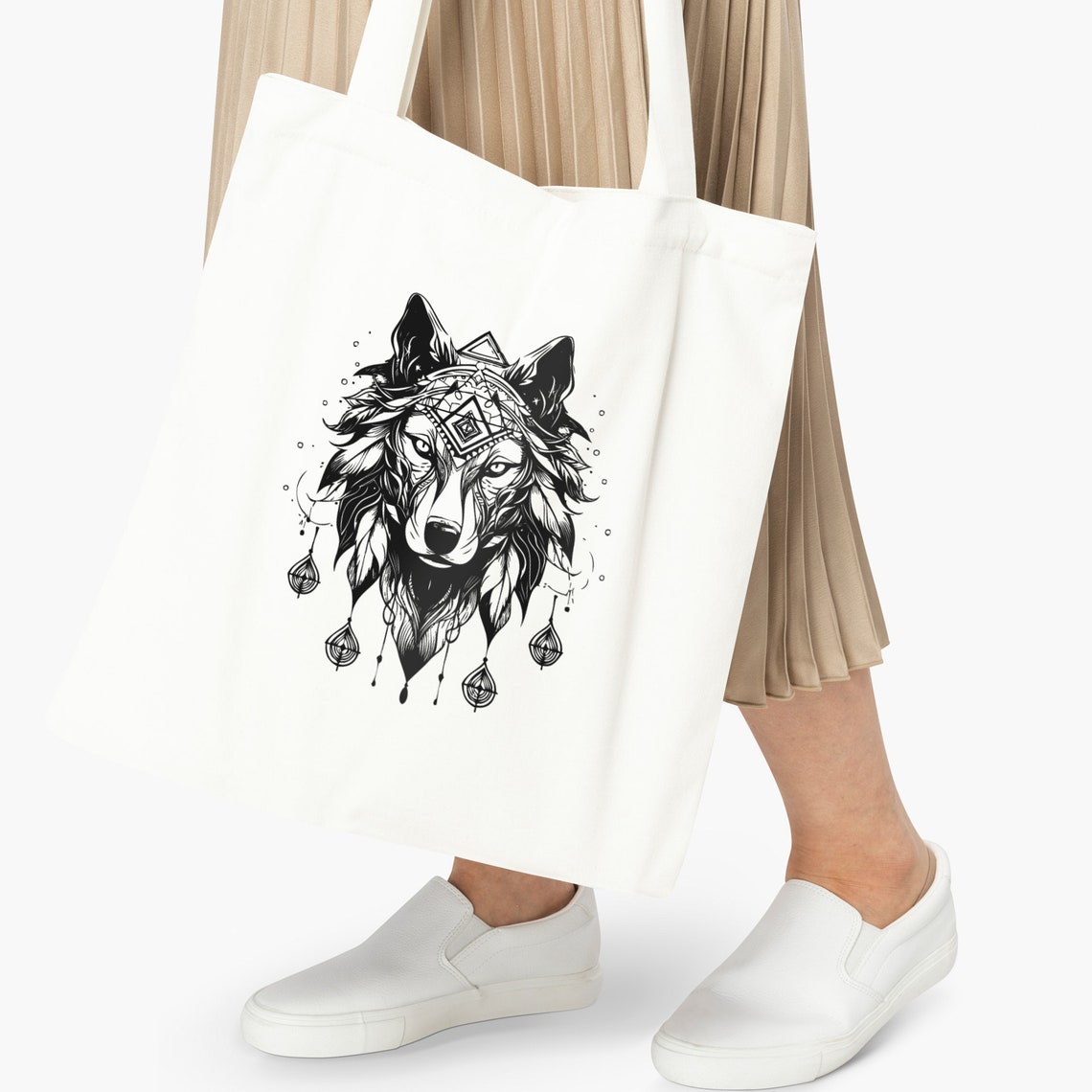 Wolf Face Shaman Silhouette SVG Pdf Dxf Png Wolf Clipart - Etsy