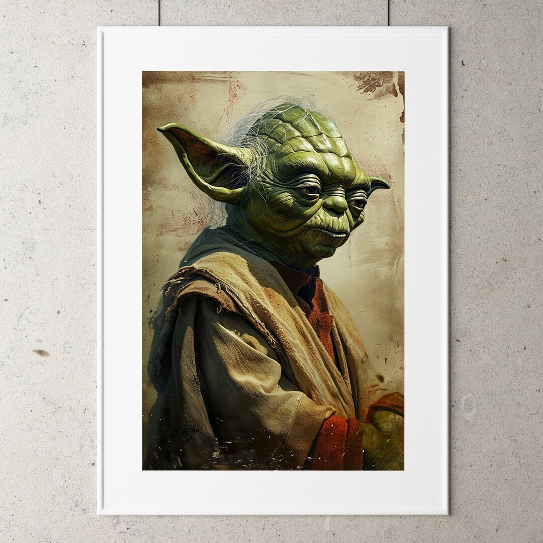 Yoda Star Wars Jedi Master Digital Star Wars Wall Art Print Digital ...