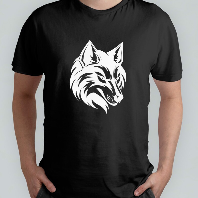 Silueta de cabeza de lobo cara de lobo SVG Pdf Dxf Png - Etsy México