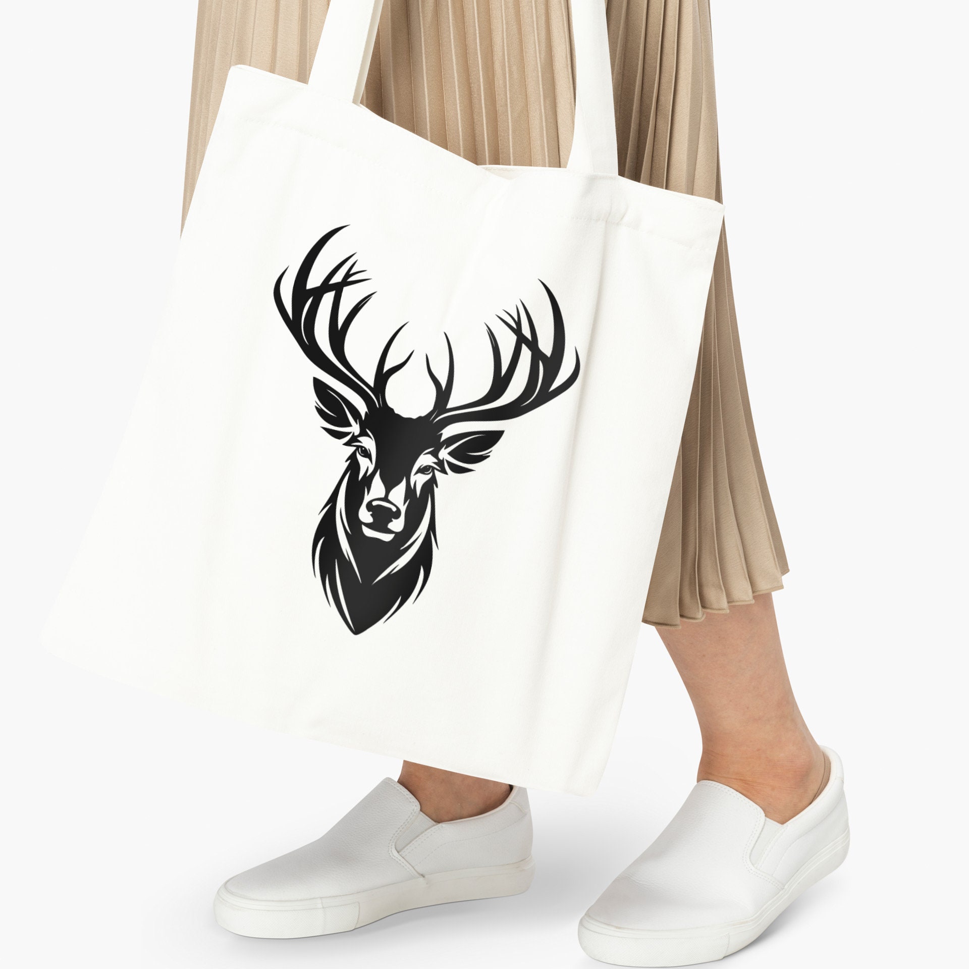 Deer Head Silhouette Stag Shape SVG Pdf Dxf Png Deer With - Etsy