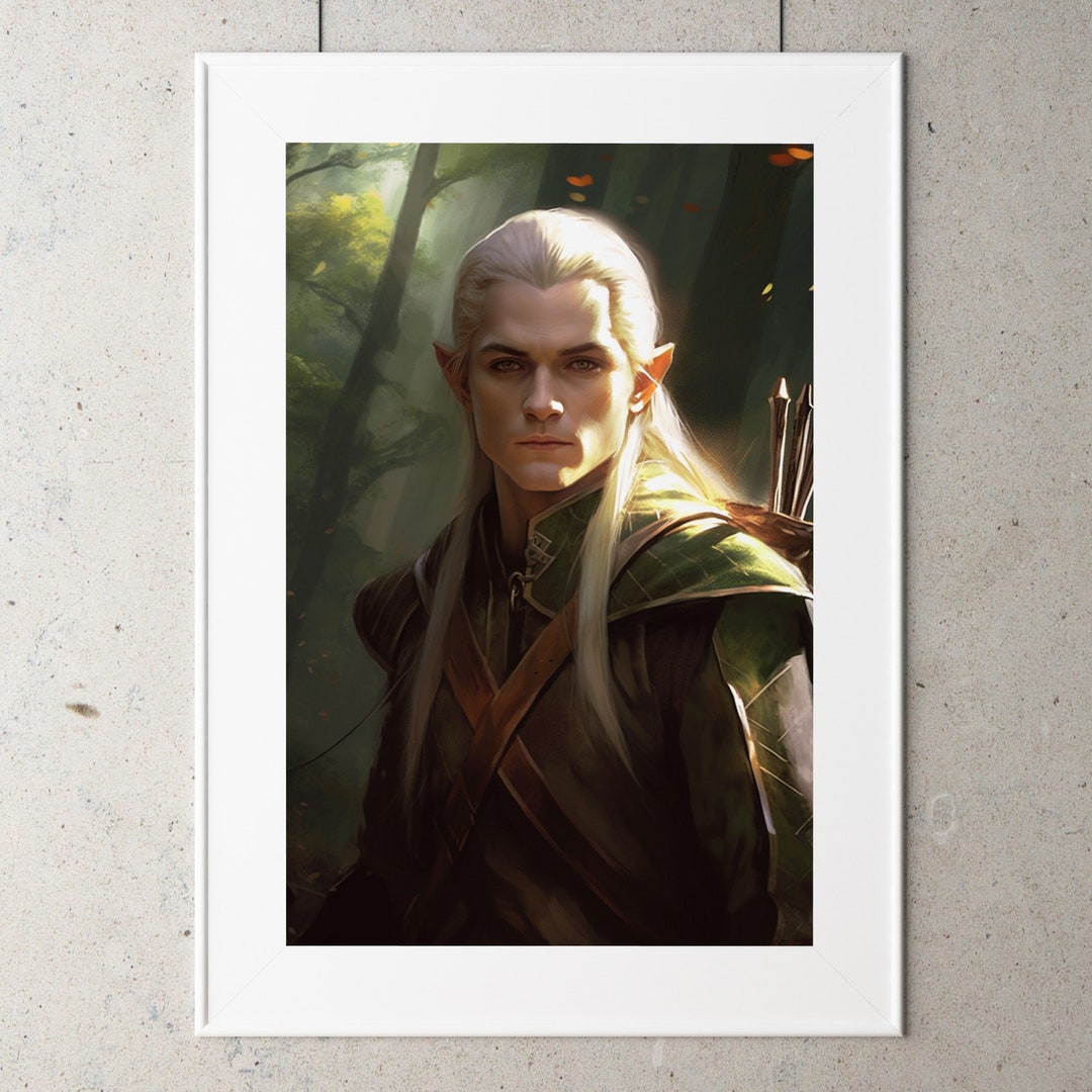 NEW Legolas Lord of the Rings Digital Lotr Elf Wall Art Print Digital ...