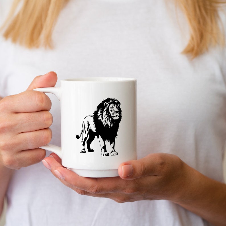 Lion Body Silhouette, Lion SVG, Pdf, Dxf, Png, Lion Clipart, Lion ...