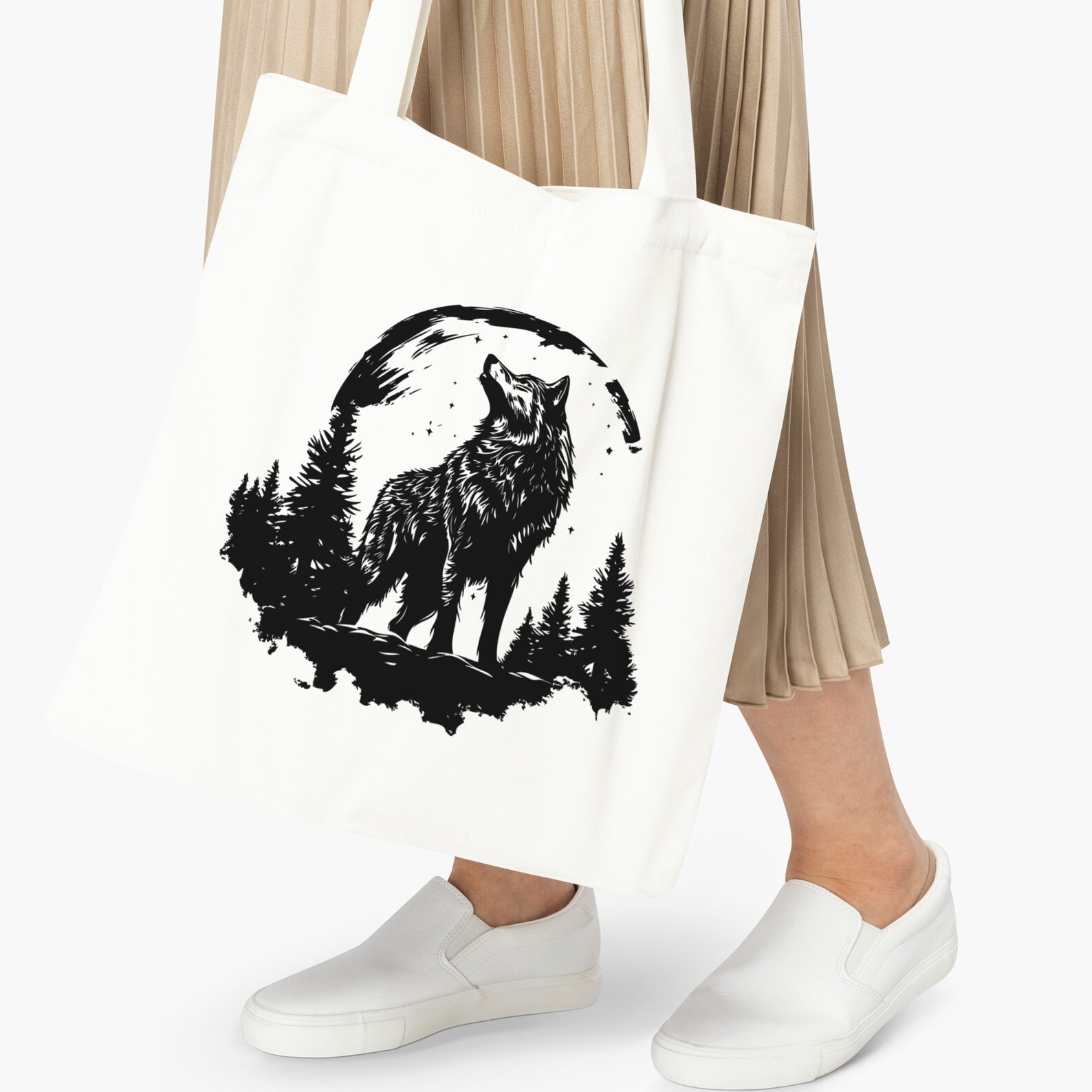 Howling Wolf Silhouette Wolf SVG Pdf Dxf Png Wolf - Etsy