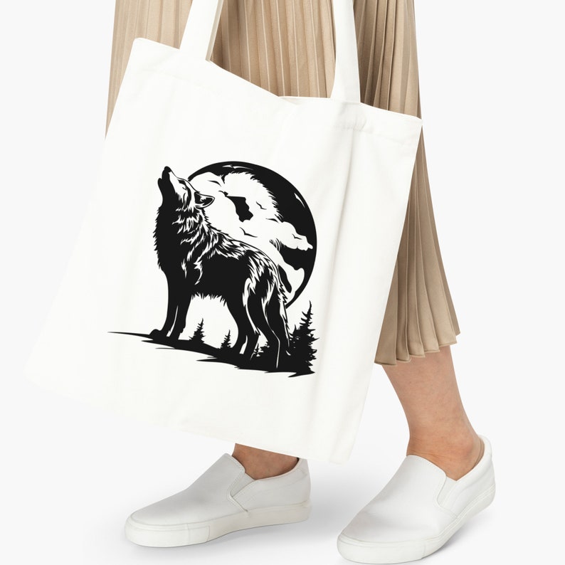 Howling Wolf Silhouette Wolf SVG Pdf Dxf Png Wolf - Etsy