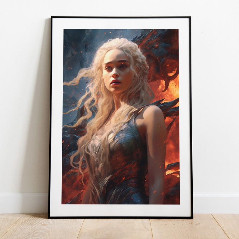 Daenerys Targaryen Game of Thrones Digital Got Wall Art Print Digital ...