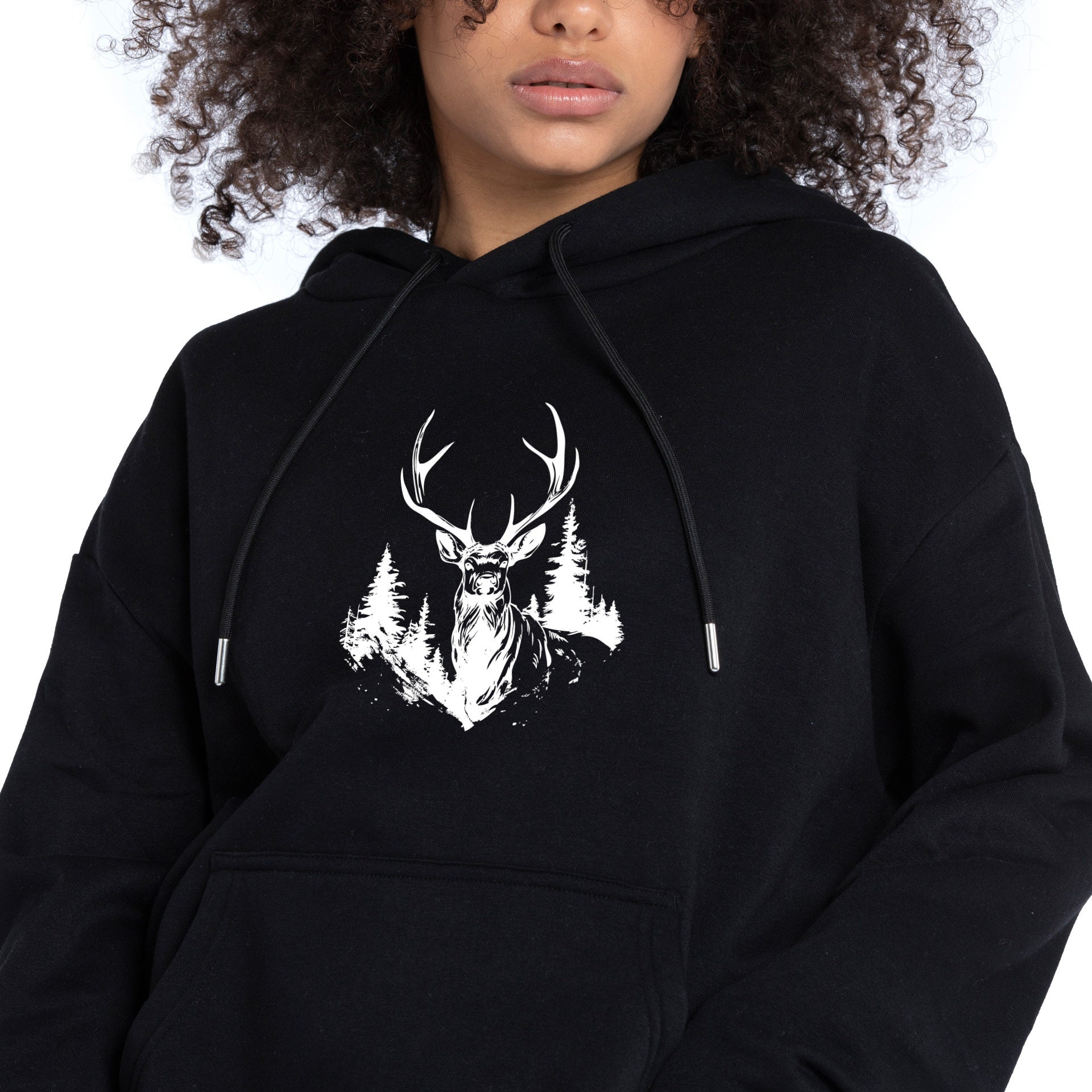 Deer With Antlers Head Silhouette, Laser Cut Stag Shape SVG, Pdf, Dxf ...