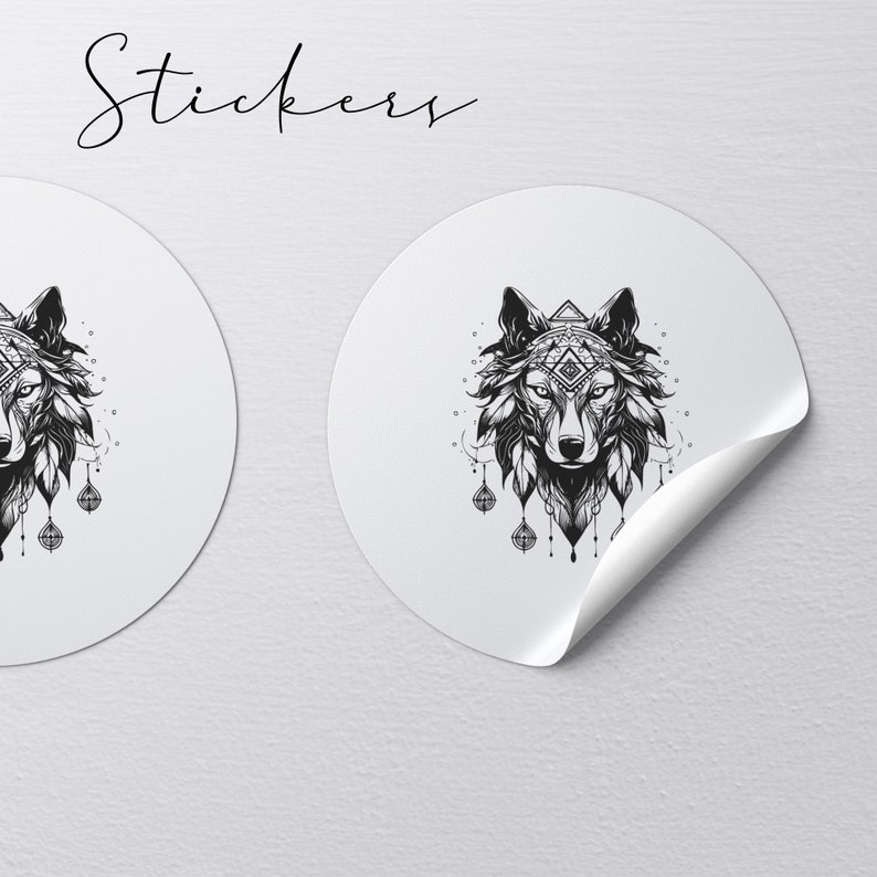 Wolf Face Shaman Silhouette SVG Pdf Dxf Png Wolf Clipart - Etsy