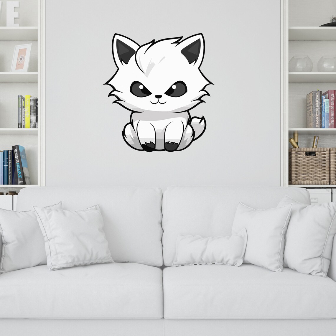 Cute Chibi Cat Silhouette Baby Kawaii Cat Illustration SVG - Etsy