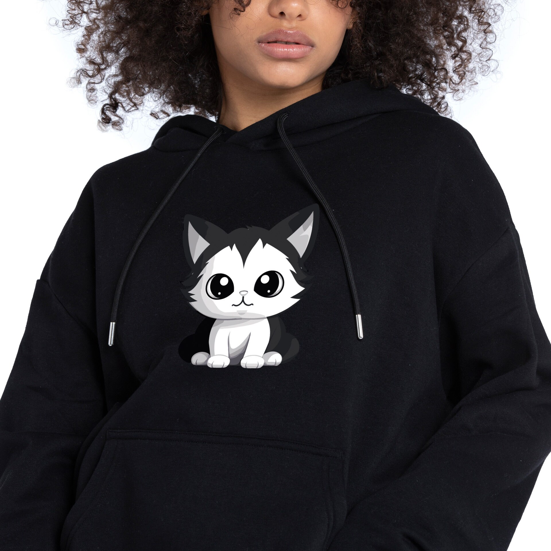 Cute Chibi Cat Silhouette Baby Kawaii Cat Illustration SVG - Etsy