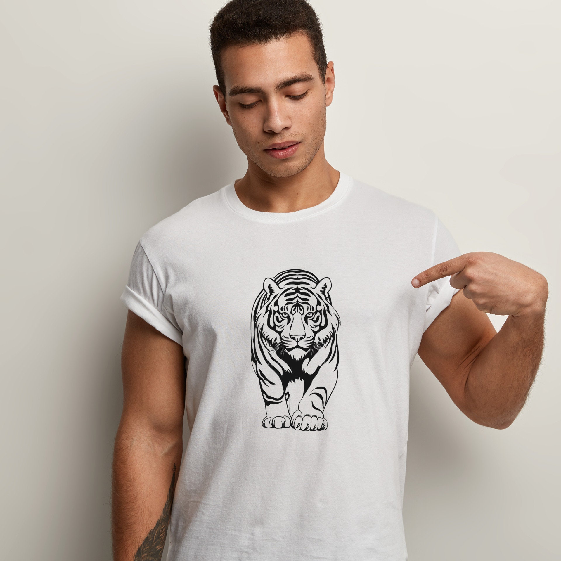 Tiger Silhouette, Tiger Walking SVG, Pdf, Dxf, Png, Tiger Clipart ...