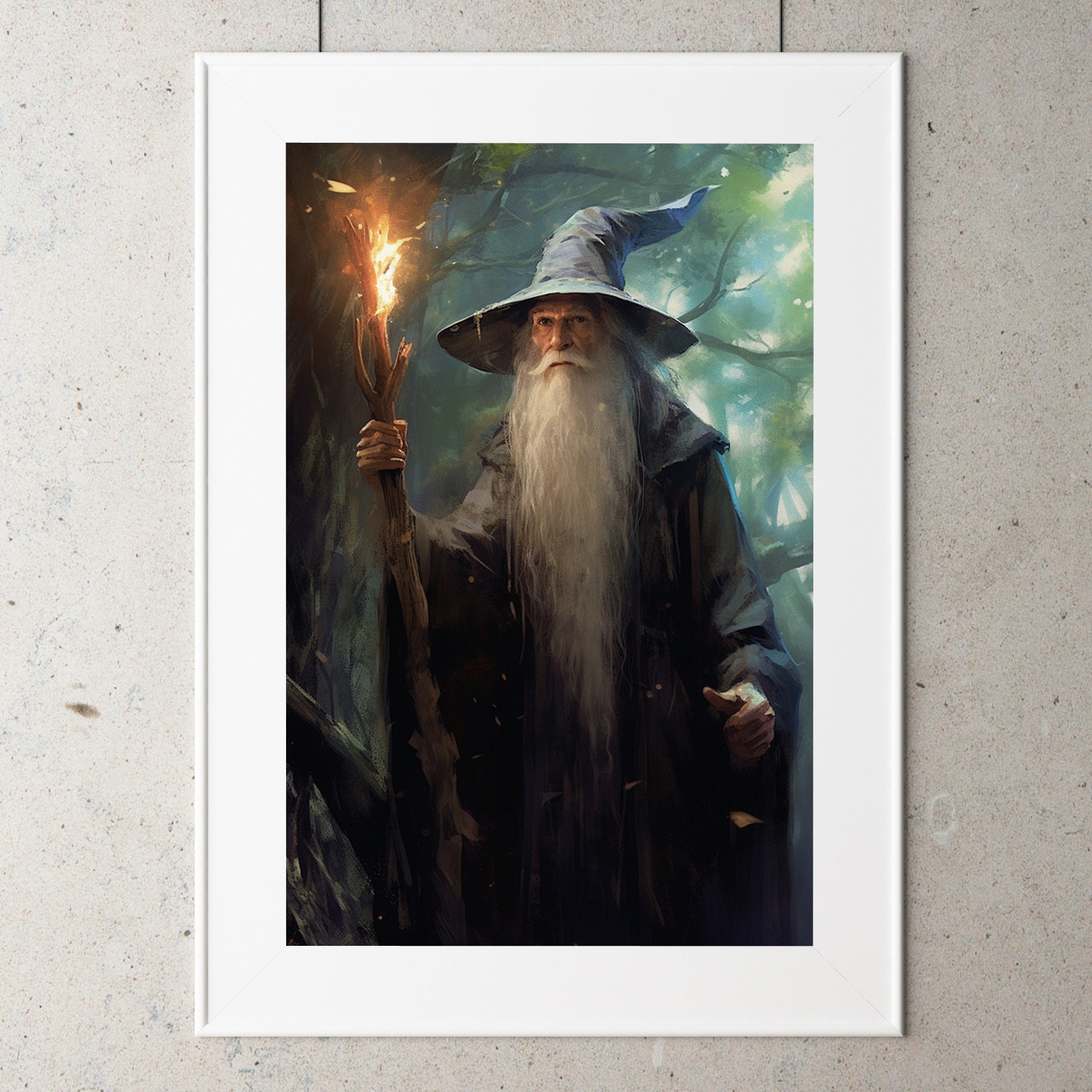 NEW! Gandalf Lord of the Rings Digital | Lotr Wall Art Print | Digital ...