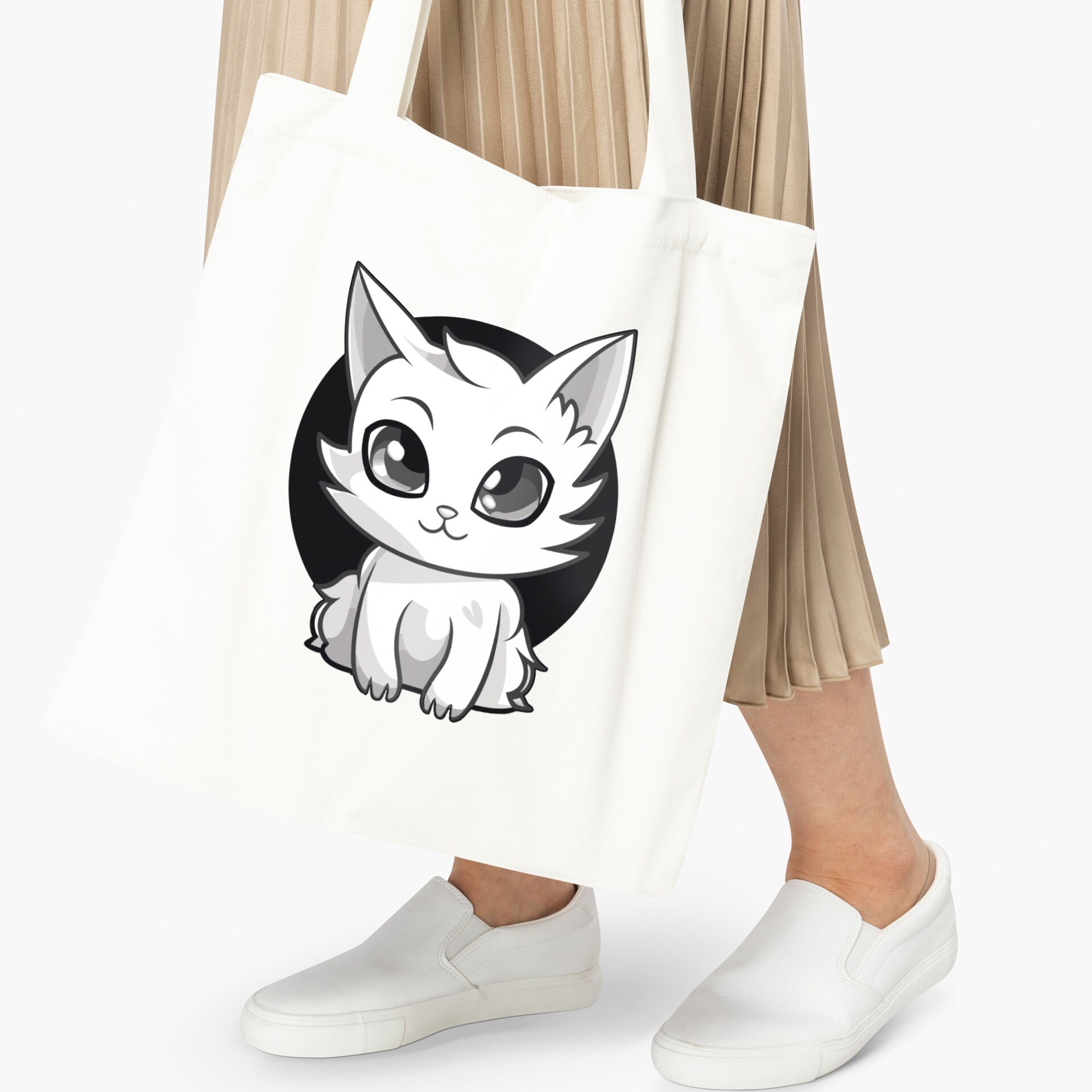 Cute Chibi Cat Silhouette Baby Kawaii Cat Illustration SVG - Etsy