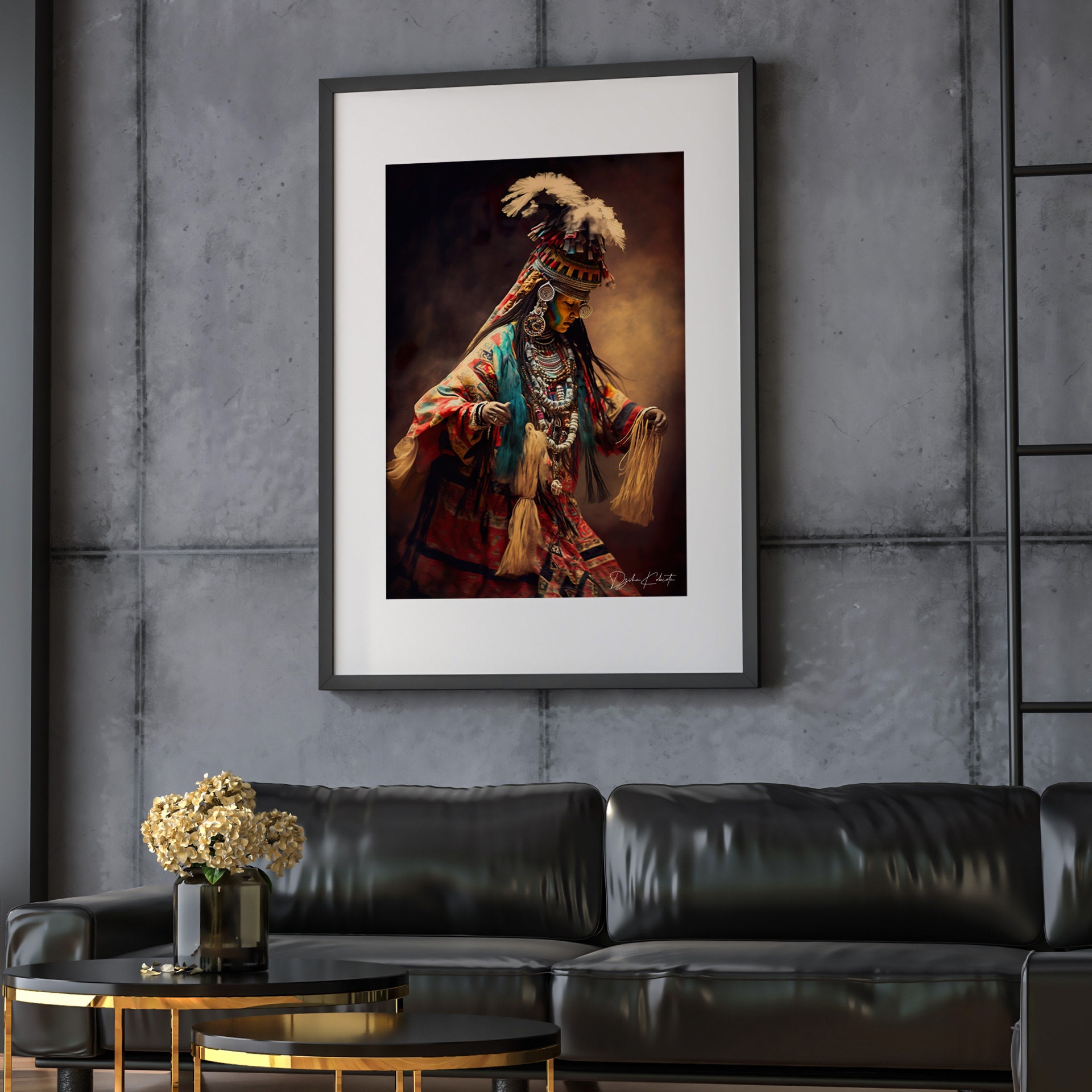 Lakota Sun Dance Ritual Dancing Indian Native Woman, Wall Art Print ...