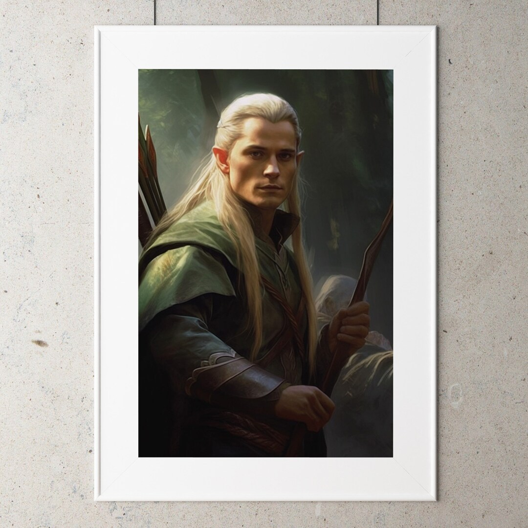 NEW Legolas Lord of the Rings Digital Lotr Elf Wall Art - Etsy