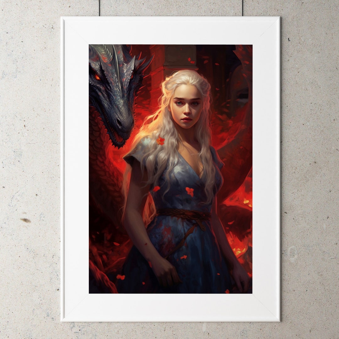 Daenerys Targaryen Game of Thrones Digital Got Wall Art Print Digital ...