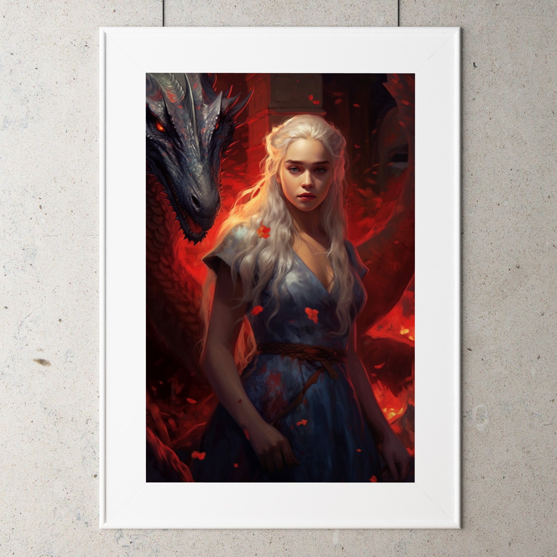 Daenerys Targaryen Game of Thrones Digital Got Wall Art Print Digital ...