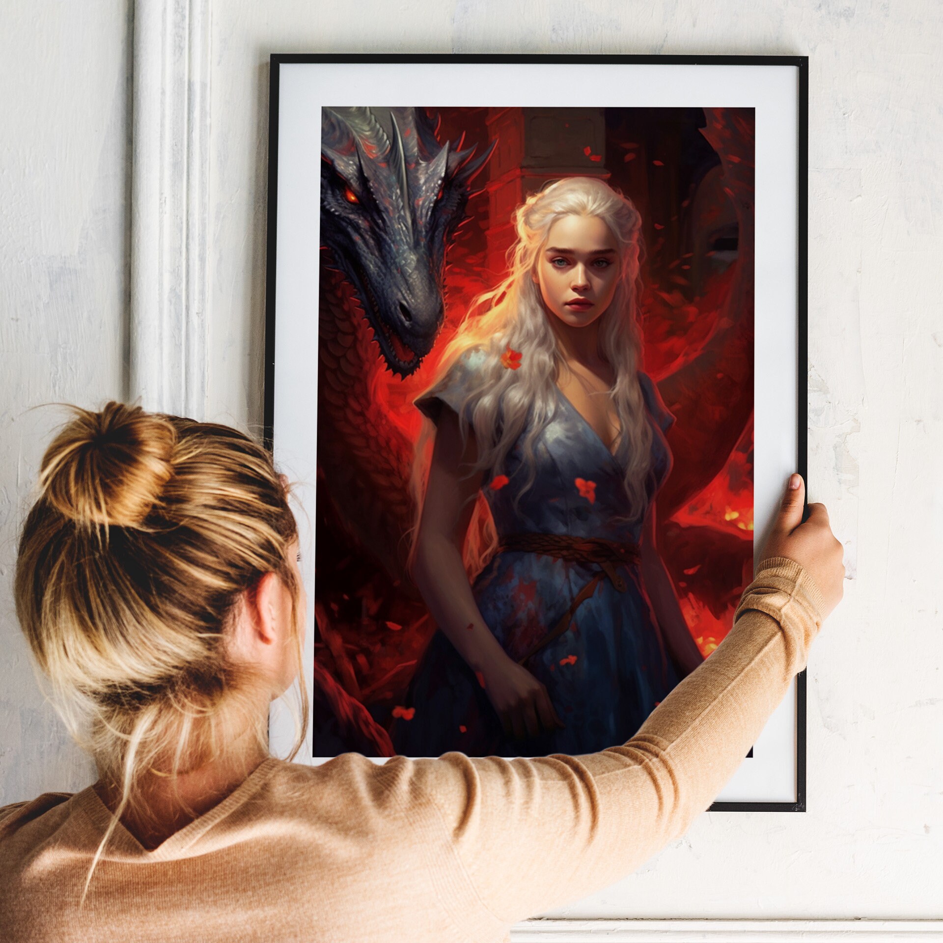 Daenerys Targaryen Game of Thrones Digital Got Wall Art Print Digital ...
