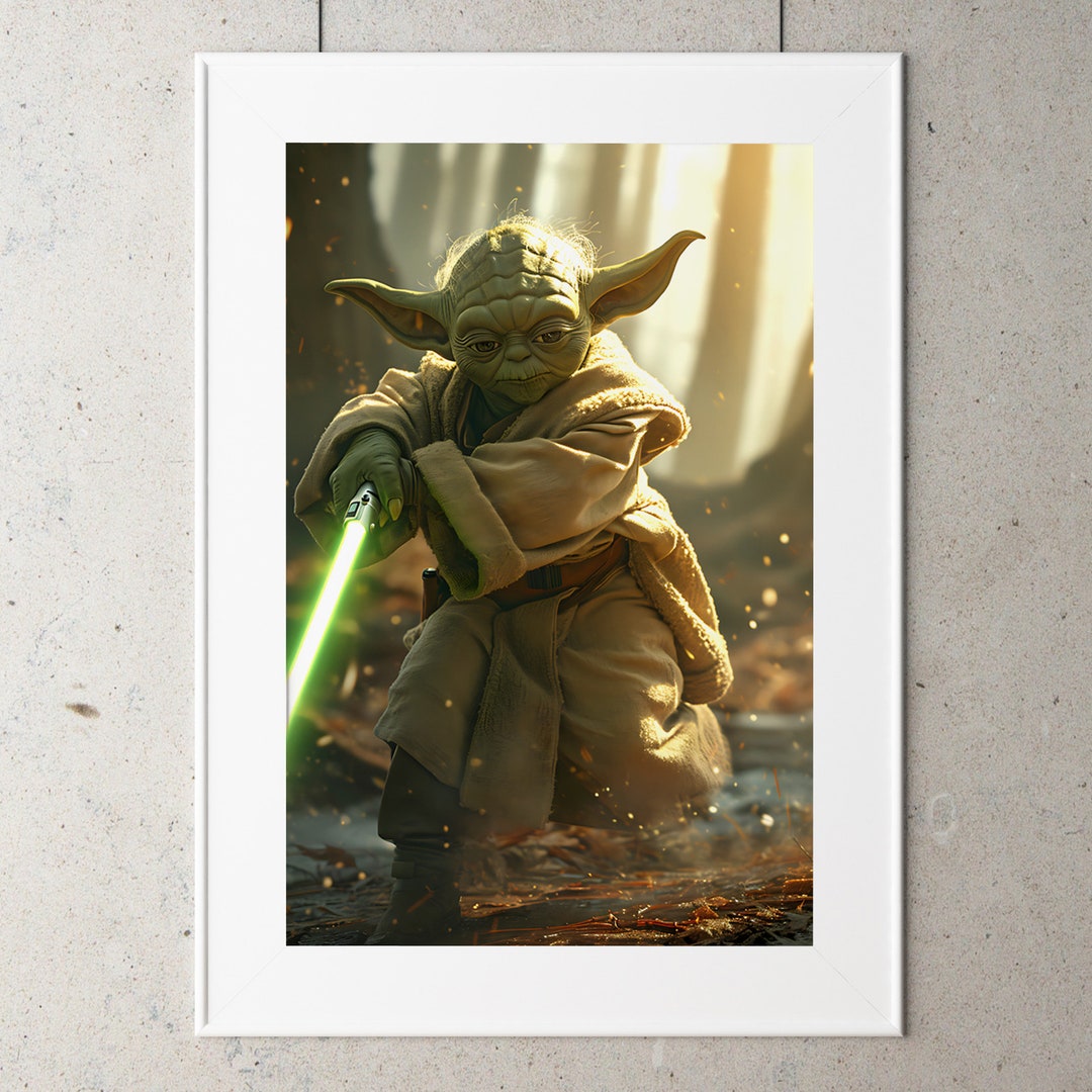 Yoda Star Wars Jedi Master Digital Star Wars Wall Art Print Digital ...