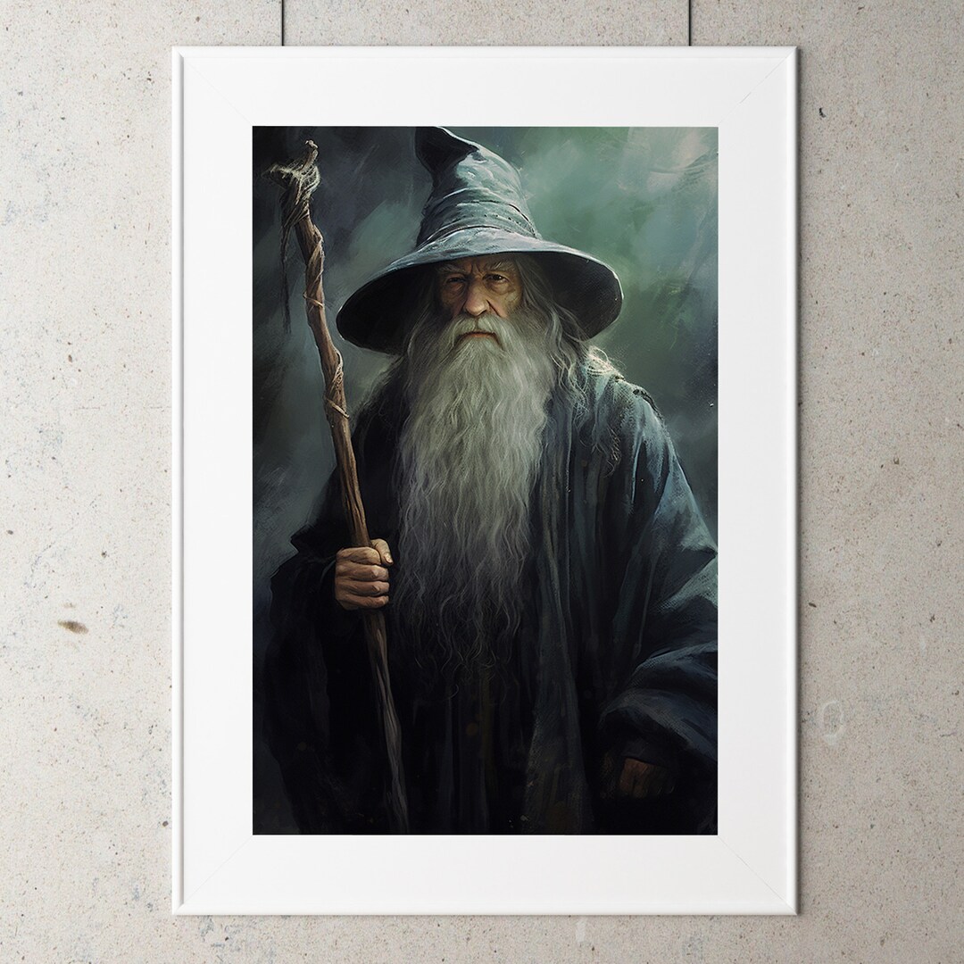 NEW! Gandalf Lord of the Rings Digital | Lotr Wall Art Print | Digital ...