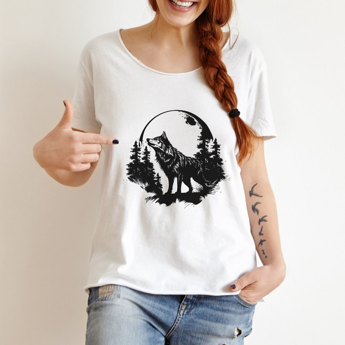 Howling Wolf Silhouette Wolf SVG Pdf Dxf Png Wolf - Etsy