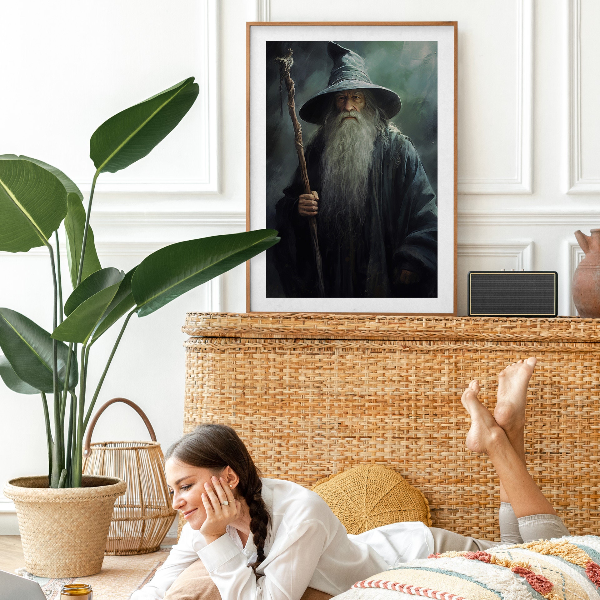NEW! Gandalf Lord of the Rings Digital | Lotr Wall Art Print | Digital ...