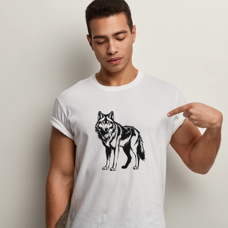 Wolf Silhouette Wolf Walking SVG Pdf Dxf Png Wolf Body - Etsy