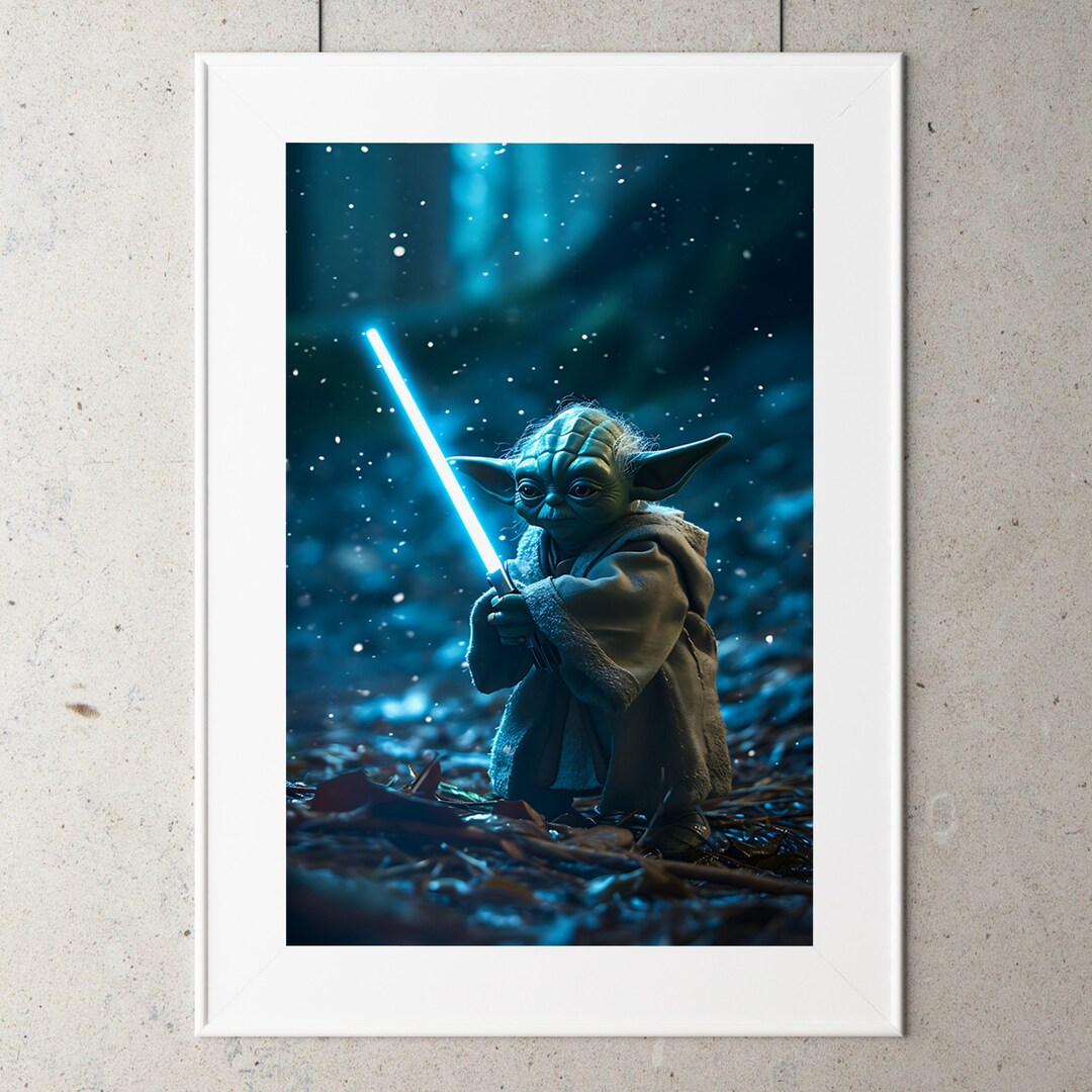 Baby Yoda Star Wars Jedi Master Digital | Star Wars Wall Art Print ...