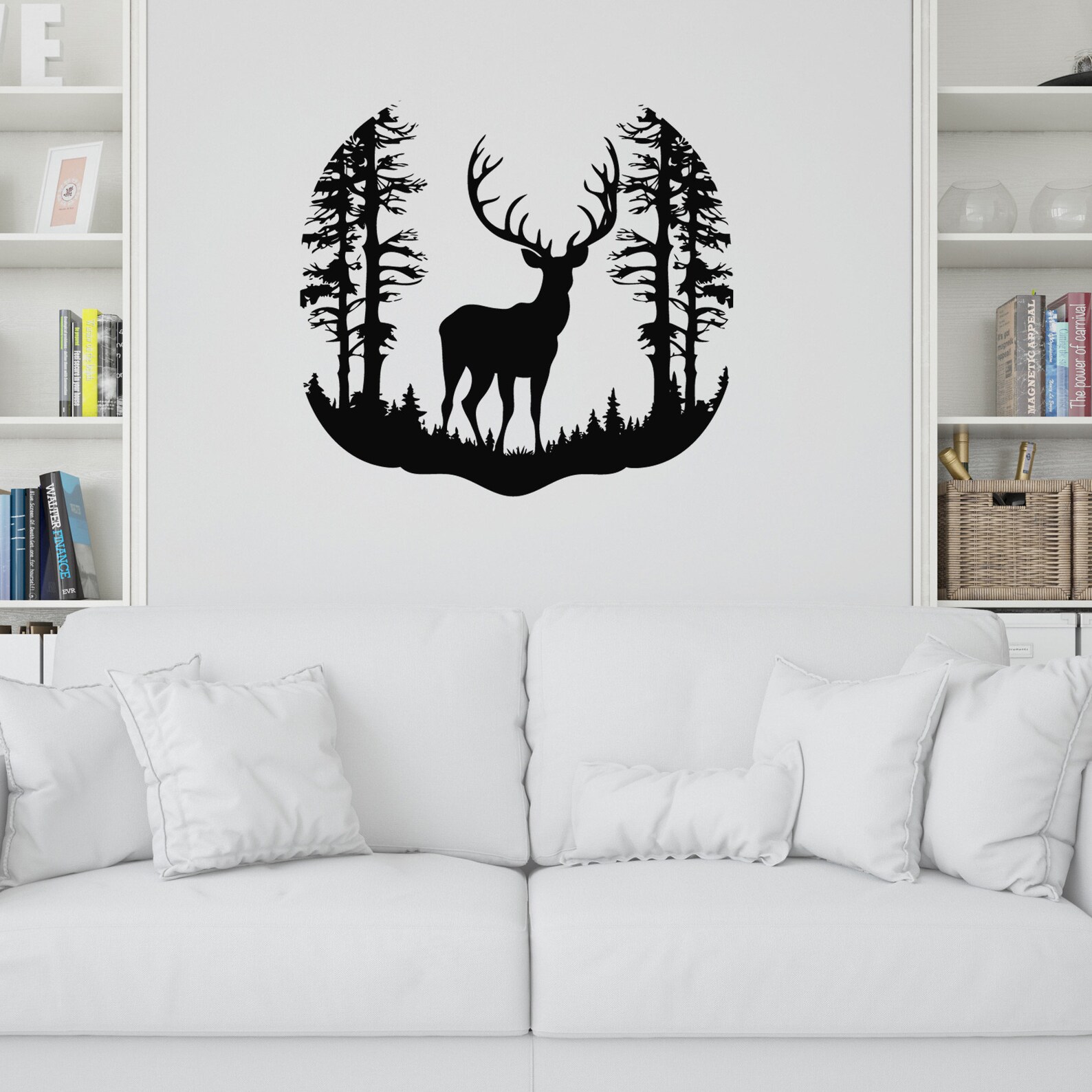Deer Forest Silhouette, Stag Shape SVG, Pdf, Dxf, Png, Deer Clipart ...