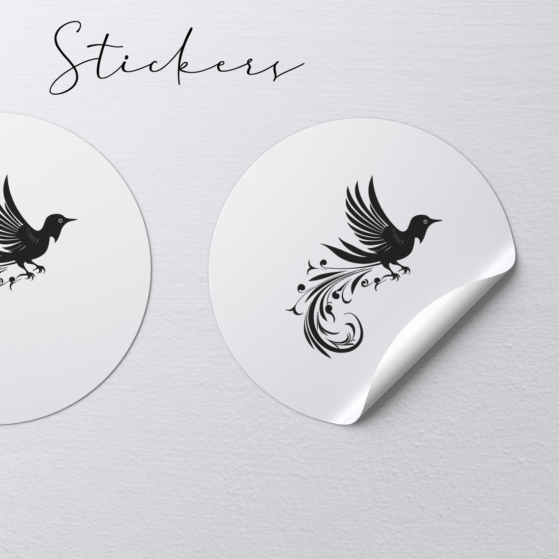 Fancy Bird Silhouette Bird SVG Pdf Dxf Png Bird Clipart - Etsy