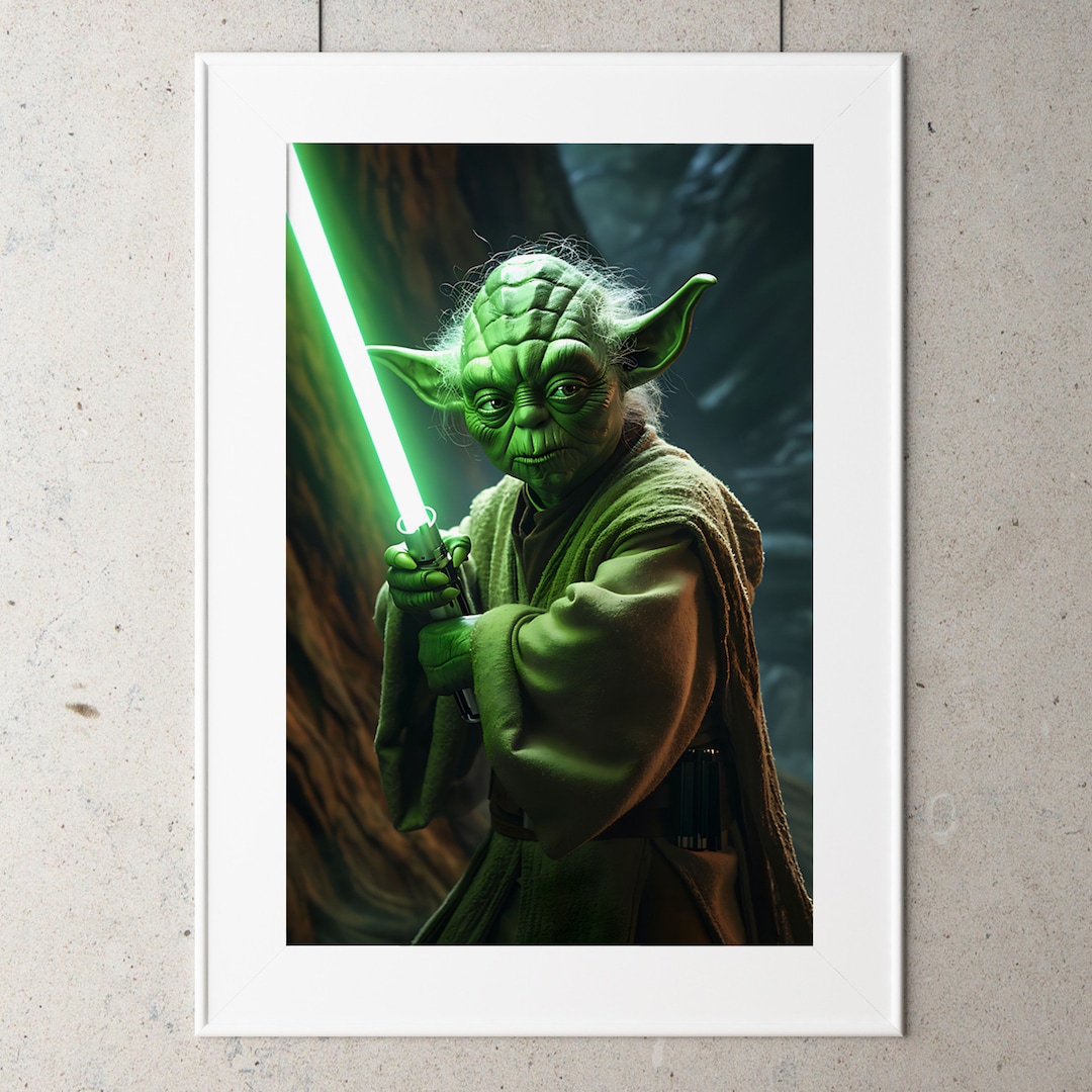 Yoda Star Wars Jedi Master Digital | Star Wars Wall Art Print | Digital ...
