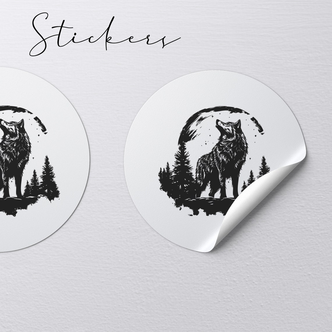 Howling Wolf Silhouette Wolf SVG Pdf Dxf Png Wolf - Etsy