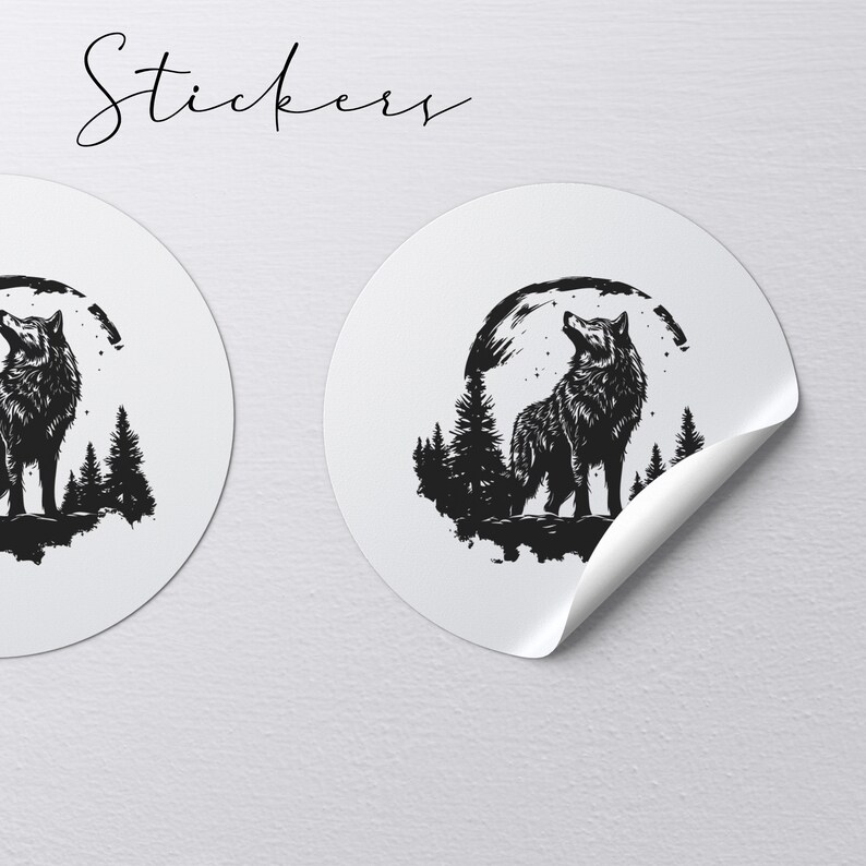 Howling Wolf Silhouette, Wolf SVG, Pdf, Dxf, Png, Wolf Clipart, Wolf ...