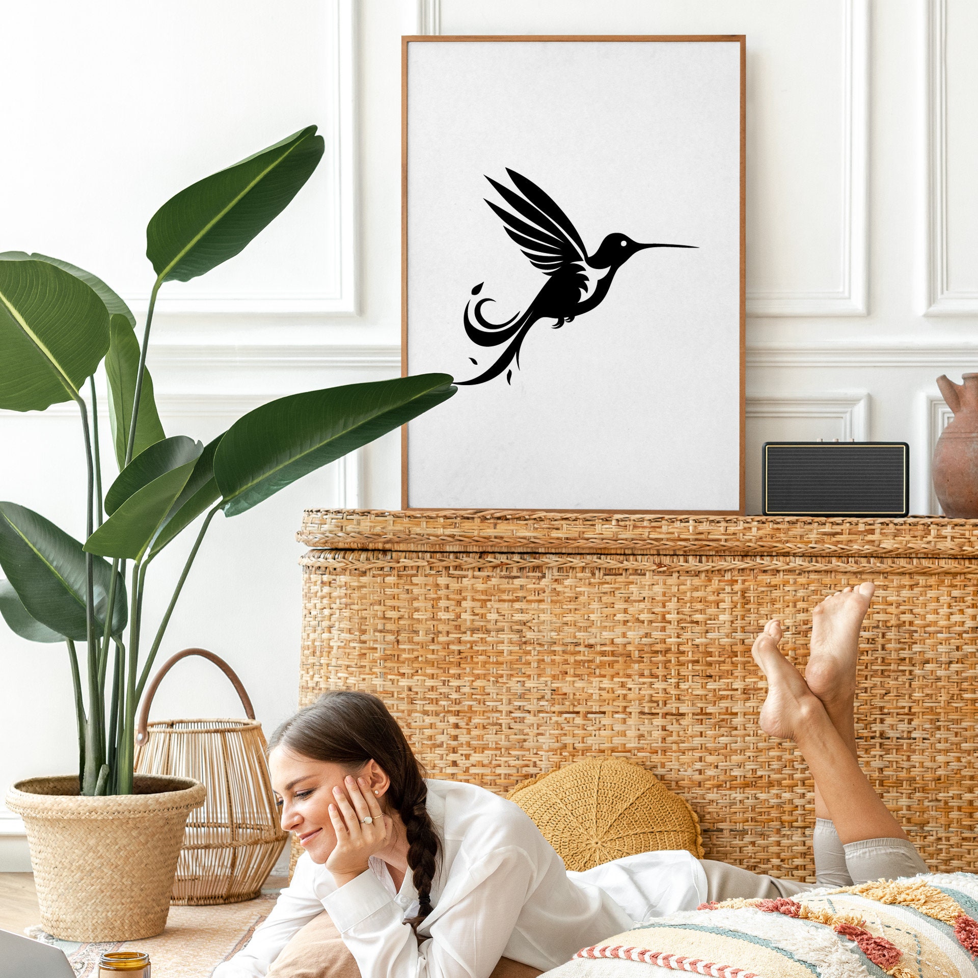 Hummingbird Silhouette, Bird SVG, Pdf, Dxf, Png, Clipart, Colibri ...