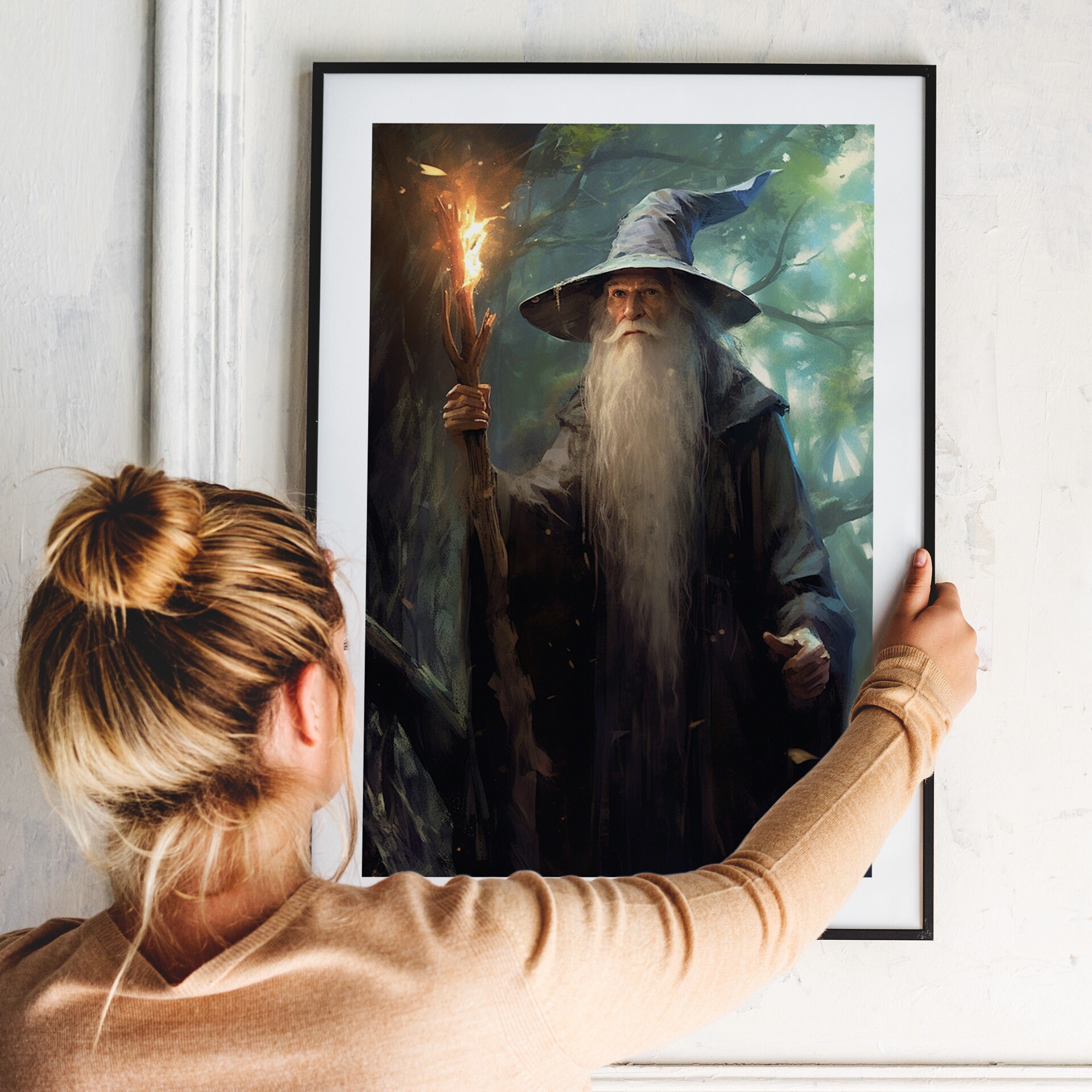 NEW! Gandalf Lord of the Rings Digital | Lotr Wall Art Print | Digital ...