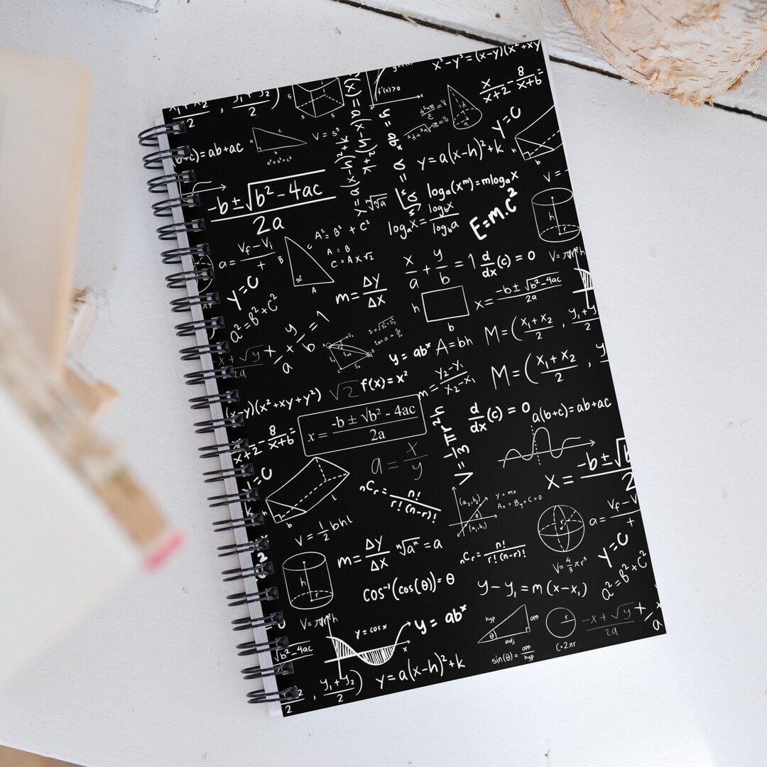 Maths Symbols Spiral Notebook, Back to School, Dotted Pages, Wirebound ...
